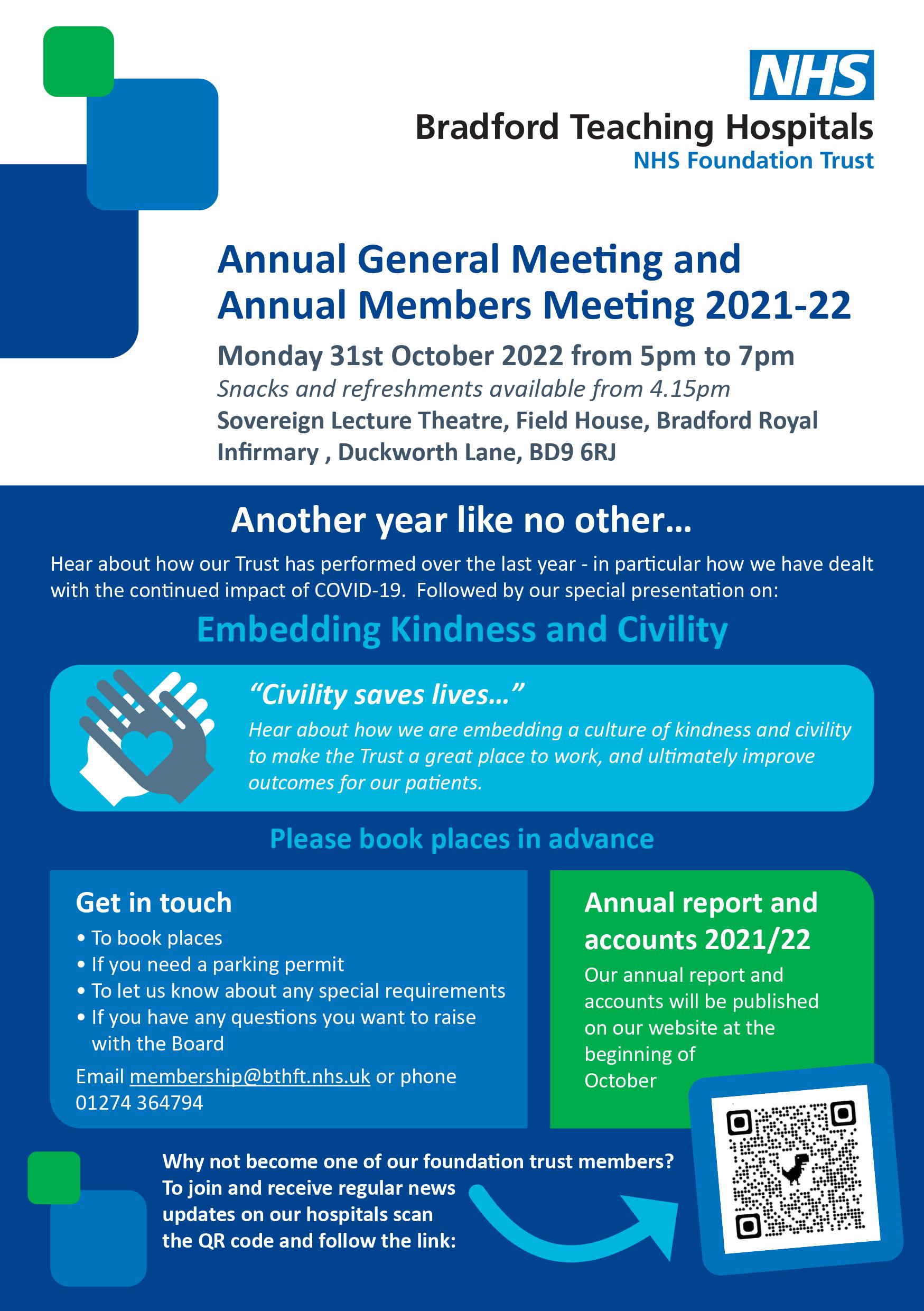 2022 Annual General Meeting and Annual Members’ Meeting – Bradford ...